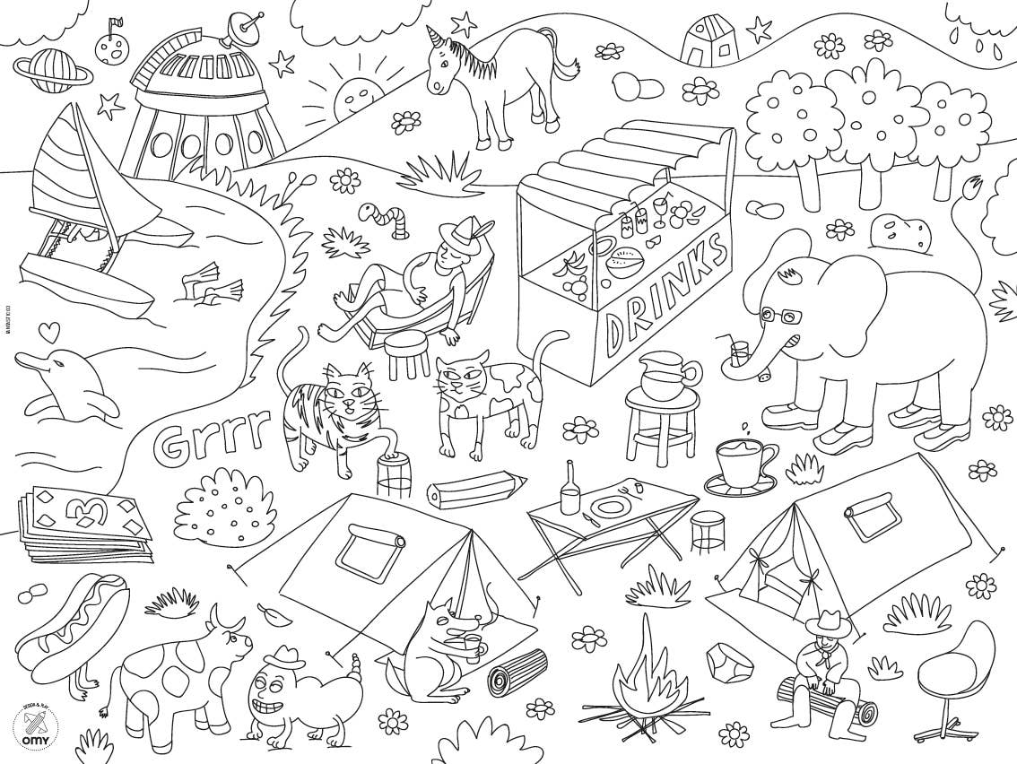 placemat coloring sheet